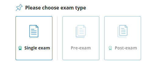 How do I know what type of exam to give?