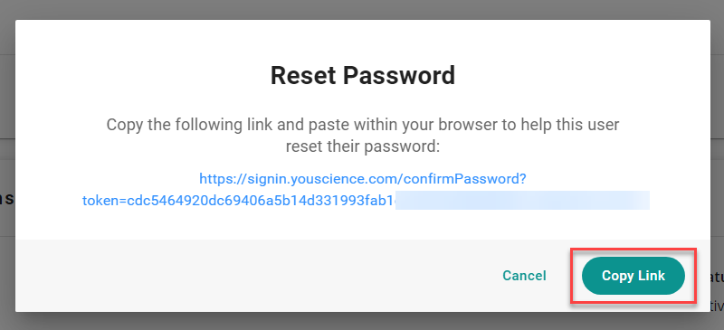 How do I reset a learner’s password?
