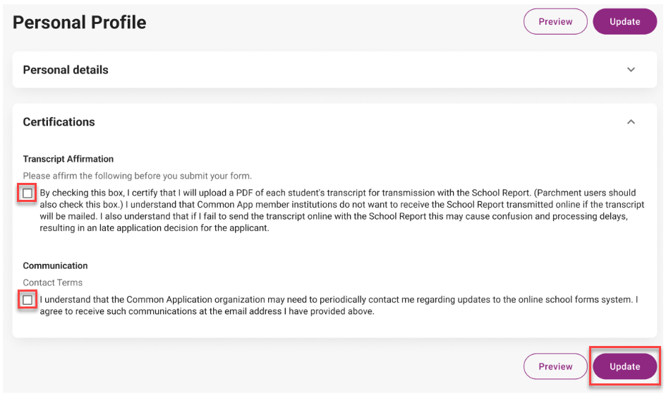 Common App: Counselor instructions