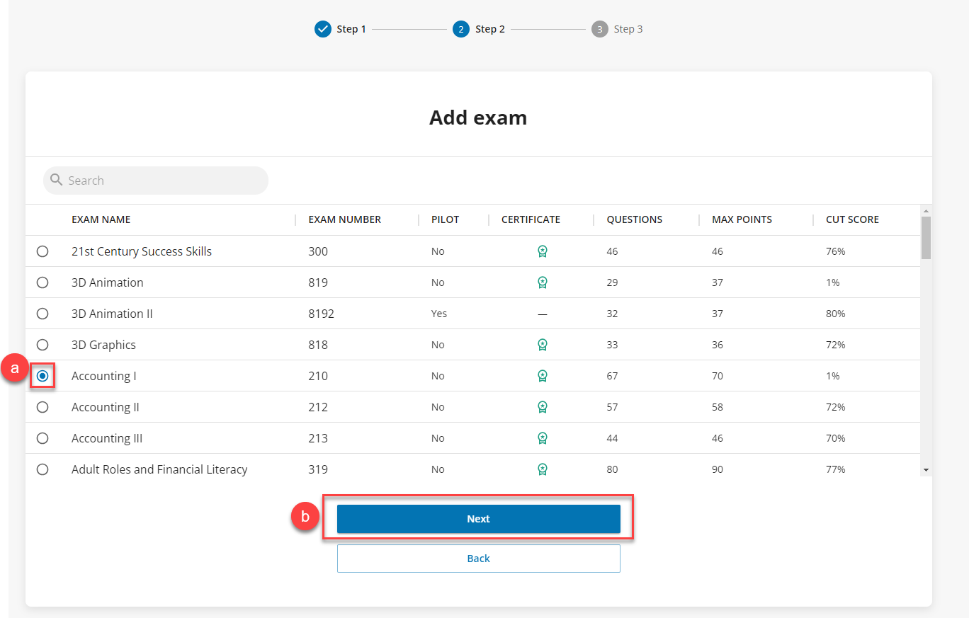 Industry Certifications: Create, proctor, and manage exam codes