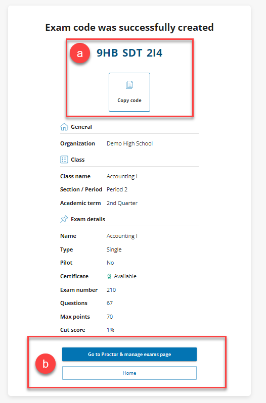 Industry Certifications: Create, proctor, and manage exam codes