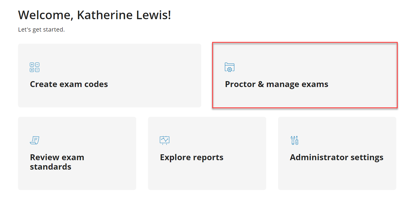 Industry Certifications: Create, proctor, and manage exam codes